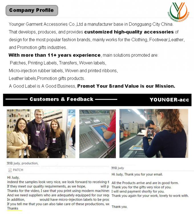 Raised TPU Clothing Labels 0.5mm Jacket Patch Adhesive Backing